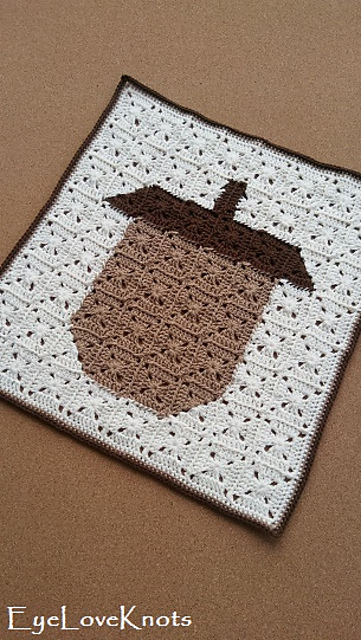 Ravelry: Acorn Square Pixel Art pattern by Alexandra of EyeLoveKnots ...