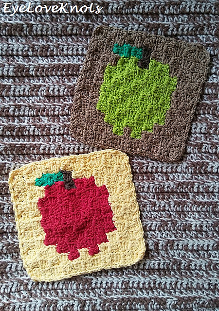 Ravelry: C2C Apple Washcloths pattern by Alexandra of EyeLoveKnots ...