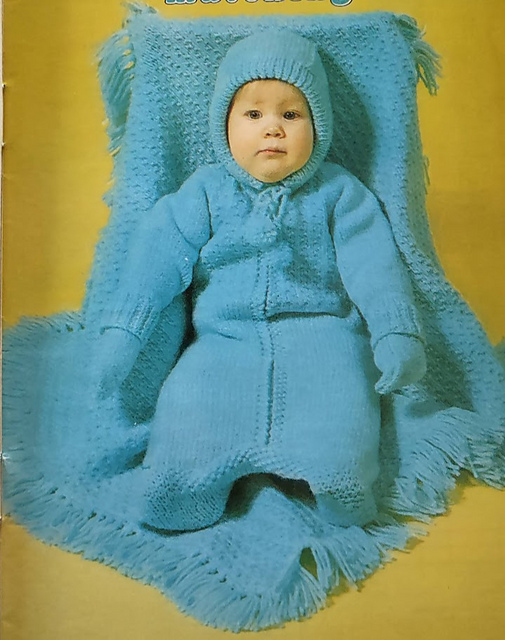 Ravelry: Baby Bunting with Matching Shawl pattern by Workbasket Magazine