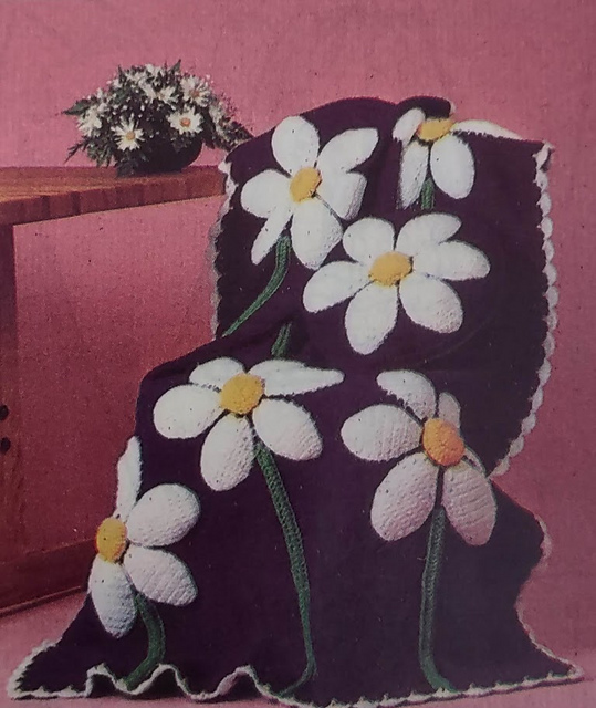 Ravelry: Daisy Afghan and Pillow pattern by Workbasket Magazine