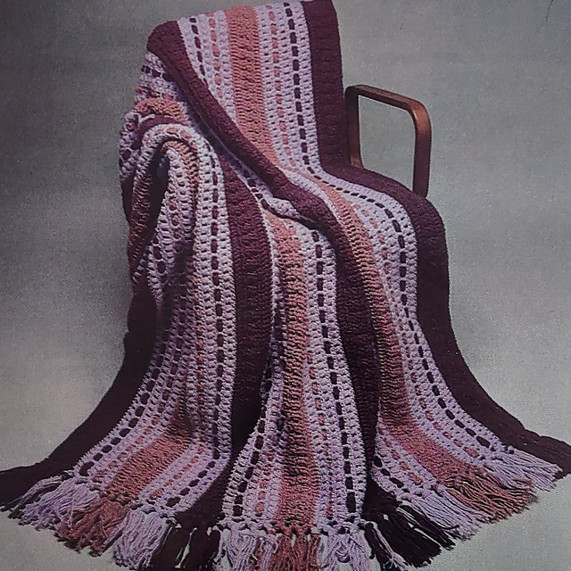 Ravelry: Afghan in Subdued Hues pattern by Workbasket Magazine