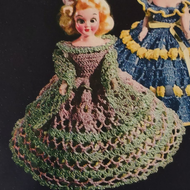 Ravelry: Pink and Chartreuse Doll pattern by American Thread Company