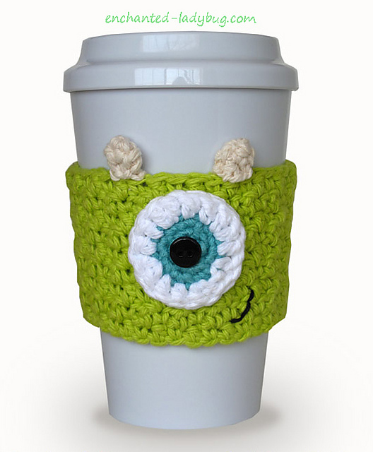 Ravelry: Mike Wazowski Monster's Inc. Cup Cozy pattern by The Enchanted ...