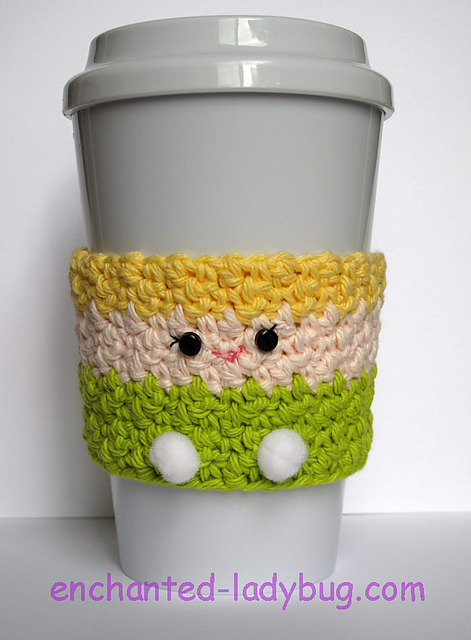 Ravelry: Tinker Bell Coffee Cup Cozy pattern by The Enchanted Ladybug
