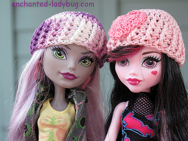 Ravelry: Monster High Doll Beanie Hat pattern by The Enchanted Ladybug