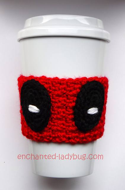Ravelry: Deadpool Coffee Cup Cozy pattern by The Enchanted Ladybug