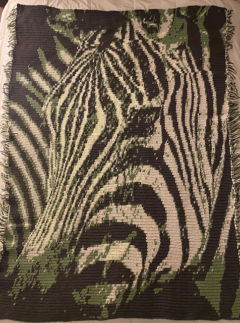 Ravelry: Zebra Graphgan Lap Blanket pattern by Ashley Meyer
