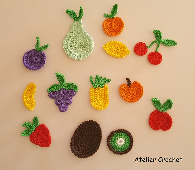 Ravelry: Appliques fruits pattern by Odile Larranda
