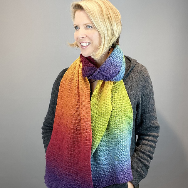 Ravelry: Kauni Garter Stitch Scarf (#245) pattern by Atelier Yarns