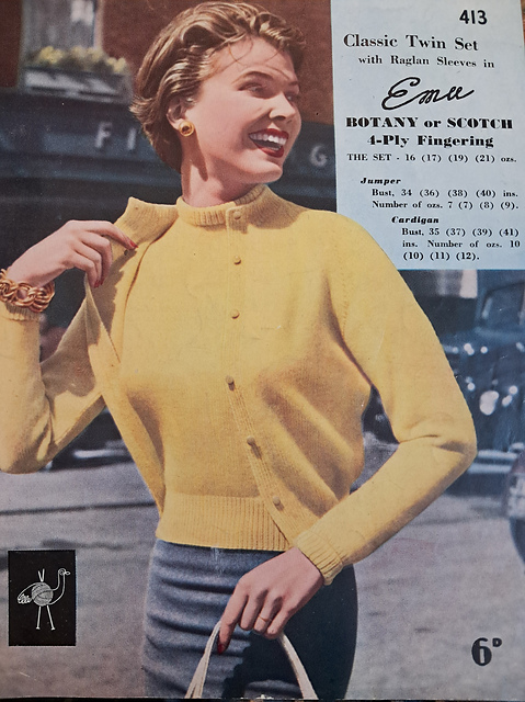 Ravelry: Classic Twin Set with Raglan Sleeves: Cardigan pattern by Emu ...