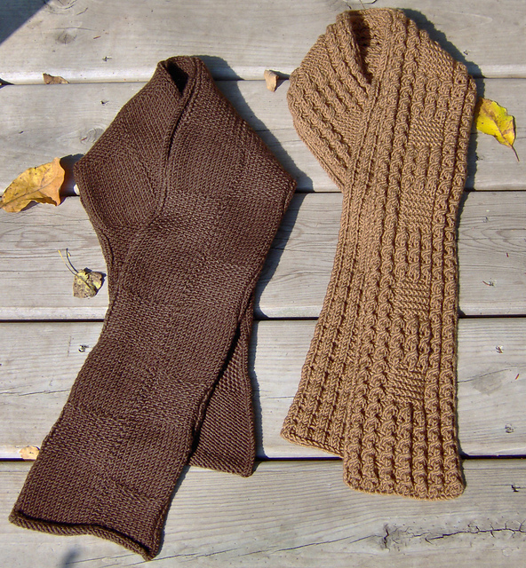 Ravelry: Patch Pair Scarves pattern by Amy Tyler, Stone Sock Fibers