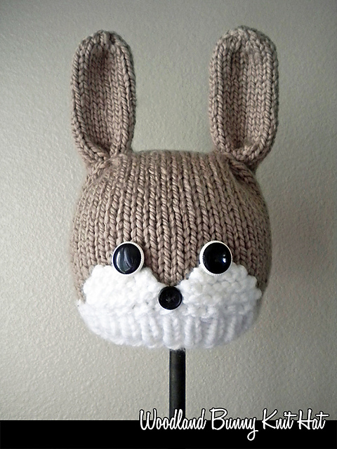 Ravelry: Woodland Bunny Knit Hat pattern by Aunt Janet's Designs