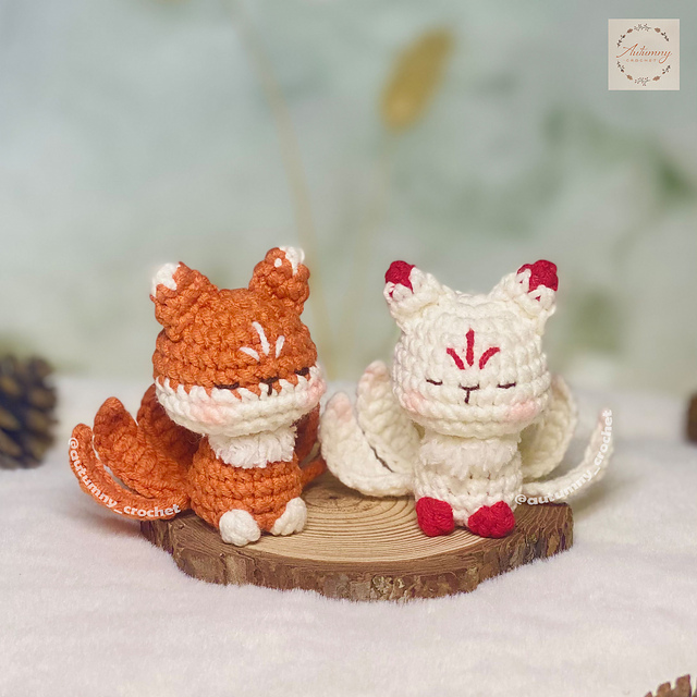 Ravelry: 2in1 Kitsune Nine Tailed Fox pattern by Autumny Crochet