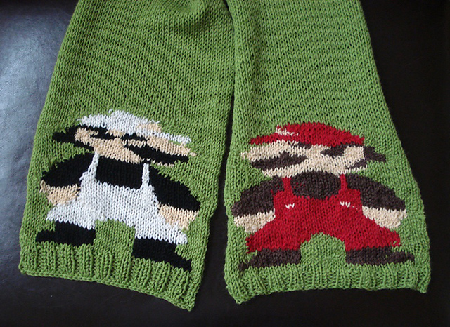 Ravelry: Mario Brothers scarf pattern by Alison Westermann