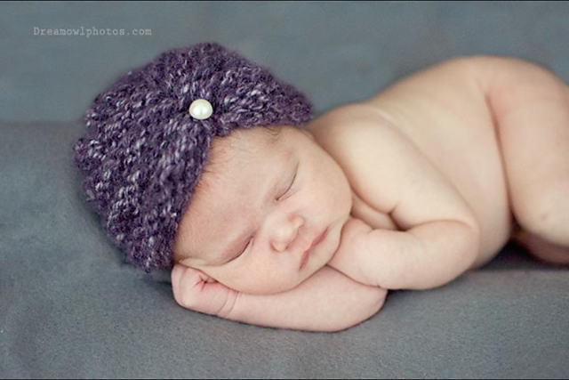 Ravelry: Purl Ridged Newborn Baby Turban pattern by Angie Hartley