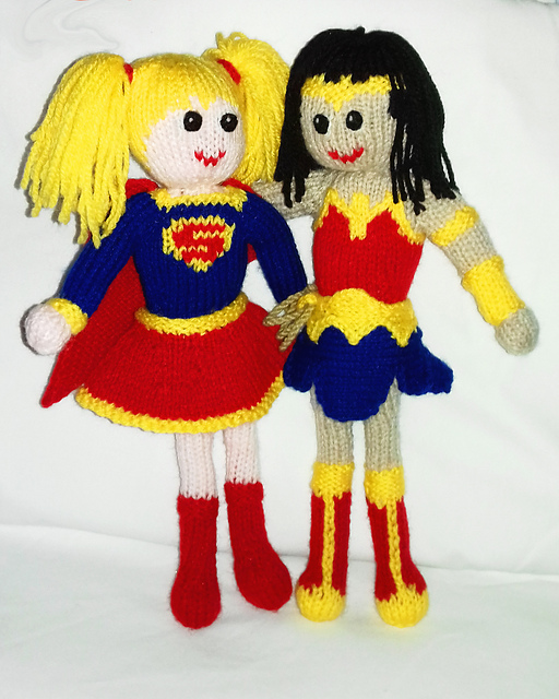 Ravelry: Wonder Woman and Supergirl soft toy pattern by ayrshire knits