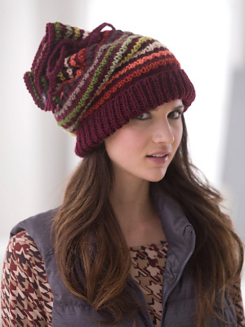 Ravelry: Drawstring Slouch Hat pattern by Teresa Chorzepa