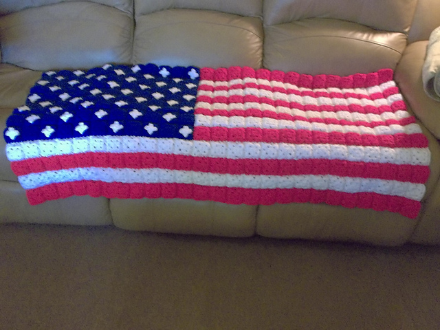 Ravelry: American Flag Granny Square Afghan pattern by Kim A. Gordon