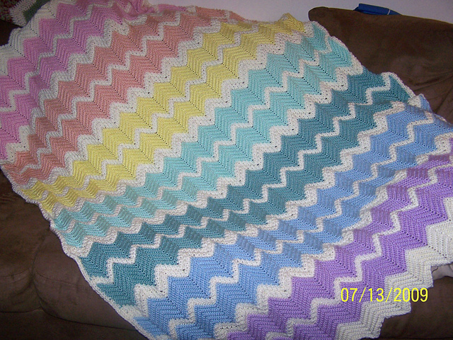 Ravelry: Pastel Rainbow Ripple Afghan pattern by Aleta Lyn