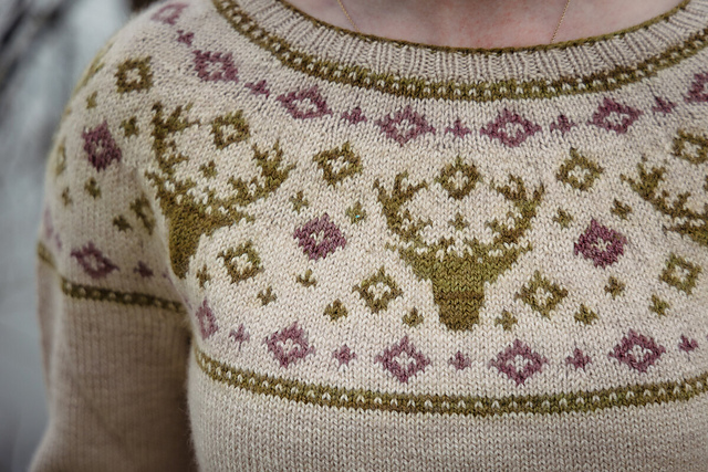 Ravelry: O'Deery Me Sweater pattern by Caitlin Shepherd