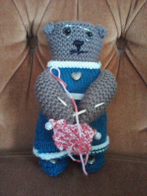 Ravelry: Emily Knitting Bear pattern by Val Pierce