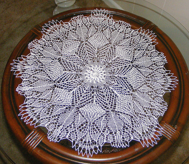 Ravelry: Lacy Daisy Knitted Doily pattern by Workbasket Magazine