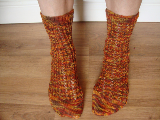 Ravelry: Lace Rib Two Needle Socks pattern by Audrey Ritchie