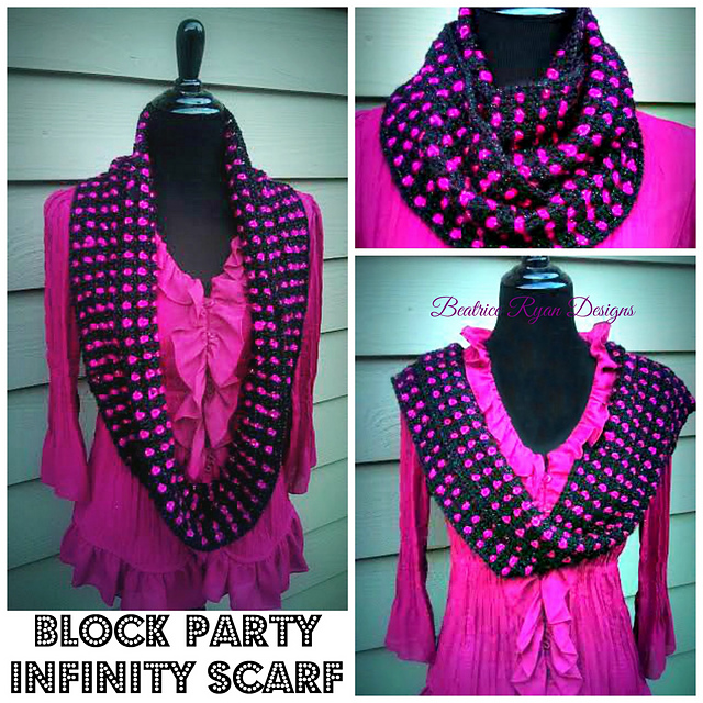 Ravelry: Block Party Infinity Scarf pattern by Elena Hunt