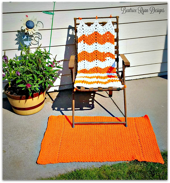 Ravelry: Orange Squeeze Indoor/Outdoor Rug pattern by Elena Hunt
