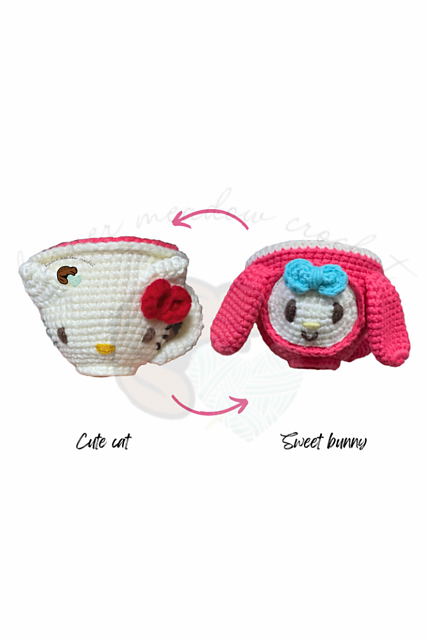 Ravelry: Hello Kitty & My Melody Teacup pattern by Adelaide Wang