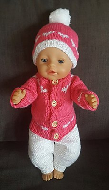 Ravelry: ANNA Hjertekofte med lue og bukse pattern by Ann Berit Skjølsvik