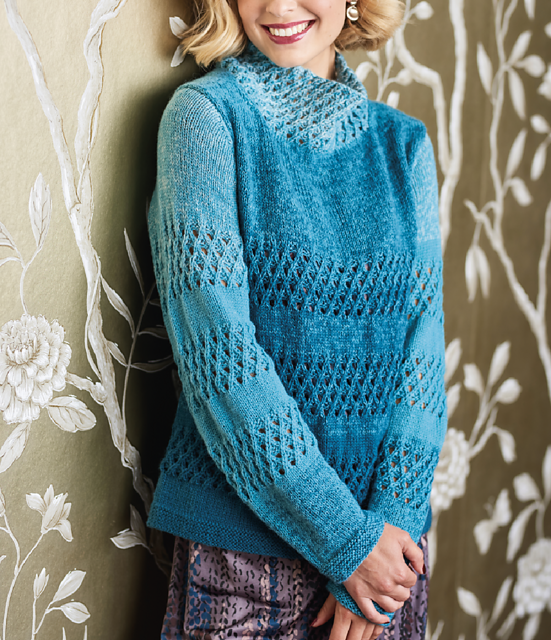 Ravelry: Moonlight Blue Lace Jumper pattern by Jo Allport