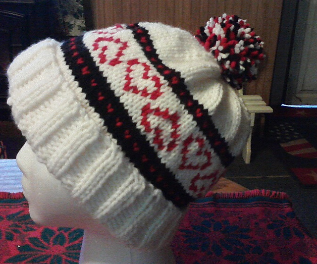 Ravelry: Valentine Hearts Hat pattern by Rebecca Whitford
