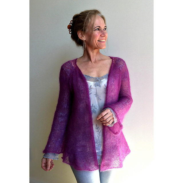 Ravelry: Diaphanous Mohair Cardigan pattern by Becky Pursell