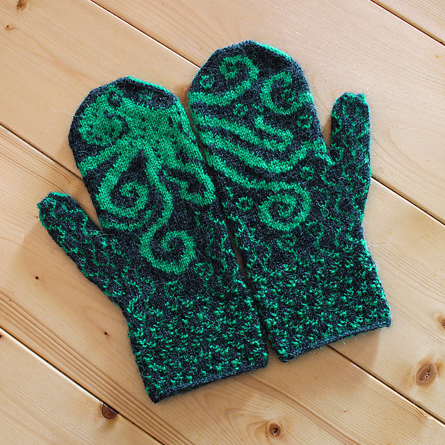 Ravelry: beehivewoolshop's Octopus Point Mittens