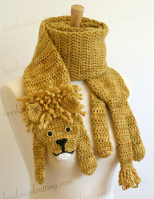 Ravelry: Lion Scarf pattern by Bees Knees Knitting