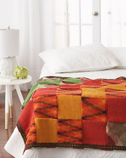 Ravelry: Woven Blocks Blanket pattern by Bernat Design Studio