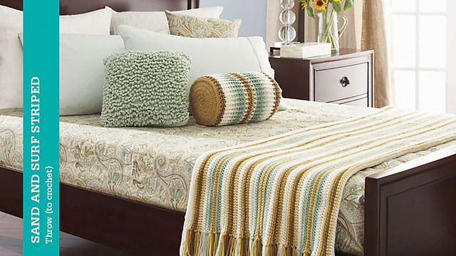Ravelry: Sand and Surf Striped Throw pattern by Bernat Design Studio