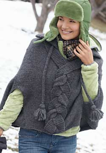 Ravelry: Braid Detail Cape pattern by Patons