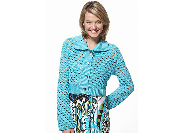 Ravelry: Scallop Mesh Jacket pattern by Patons