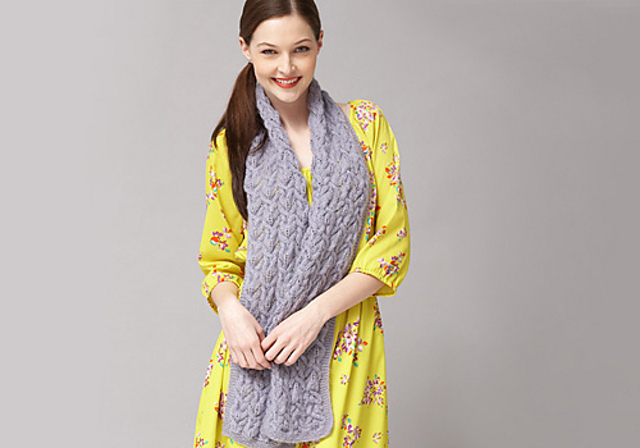 Ravelry: Delicate Cables Scarf pattern by Patons