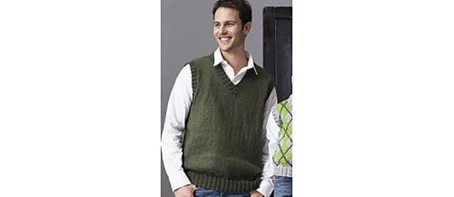 Ravelry: Unisex Adult V-Neck Vest pattern by Patons