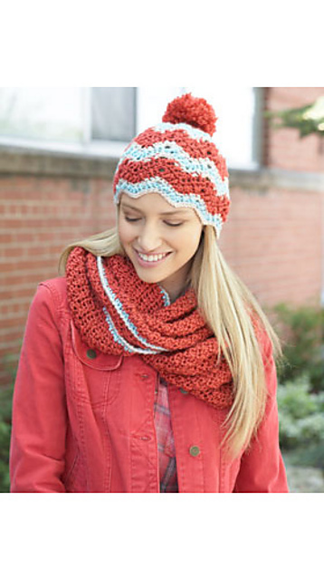Ravelry: Ripple Hat and Cowl Set: Hat pattern by Bernat Design Studio
