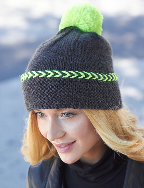 Ravelry: Pop of Neon Hat pattern by Caron Design Team