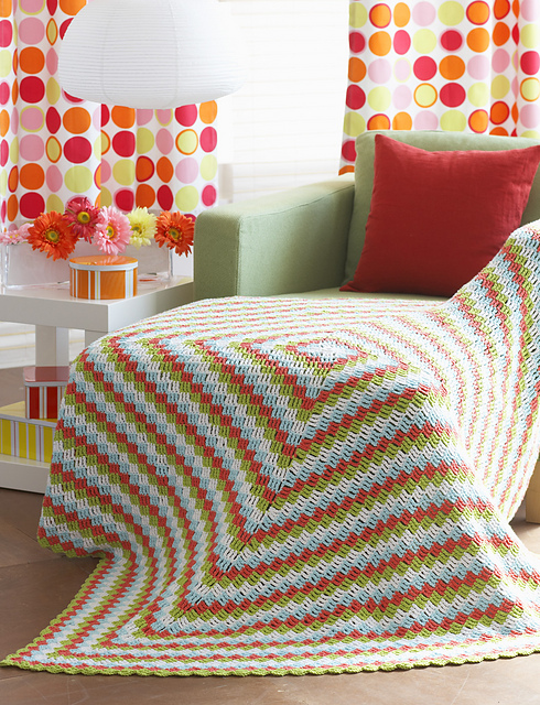 Ravelry: Cottage Throw pattern by Lily / Sugar'n Cream