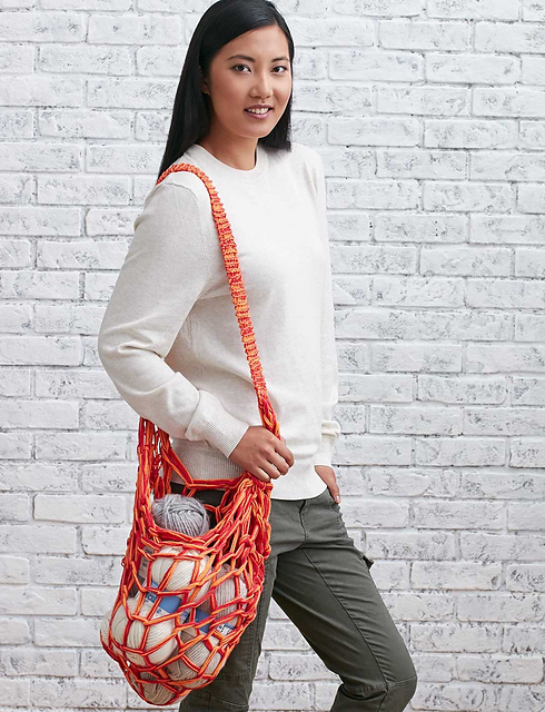 Ravelry: Arm Knit Market Bag pattern by Lily / Sugar'n Cream