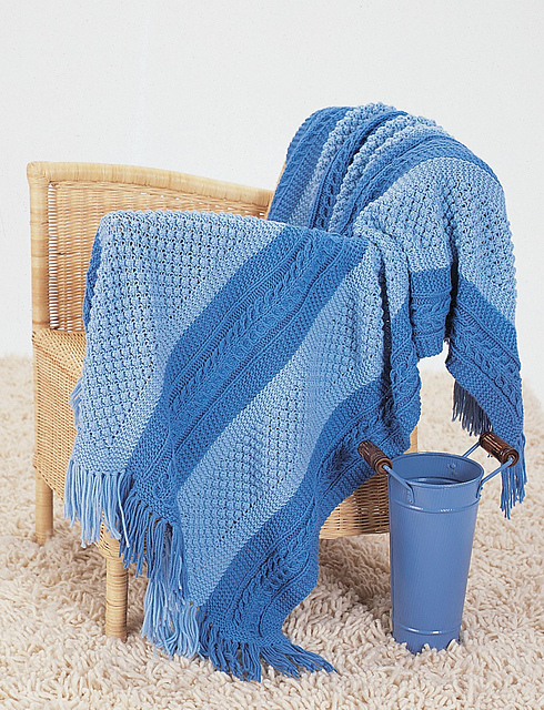 Ravelry: Shades of Blue Blanket pattern by Bernat Design Studio