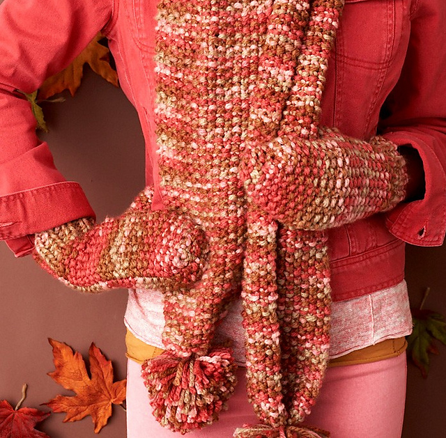 Ravelry: Quick & Cozy Set: Mittens pattern by Bernat Design Studio