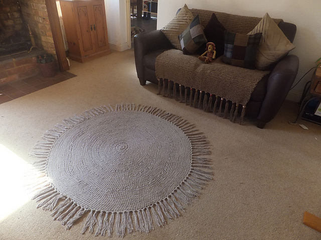 Ravelry: Easy Finger Knit Rustic Rug pattern by Lorraine Hearn