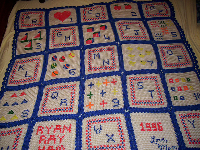 Ravelry: Heart & Alphabet Afghan pattern by Better Homes and Gardens